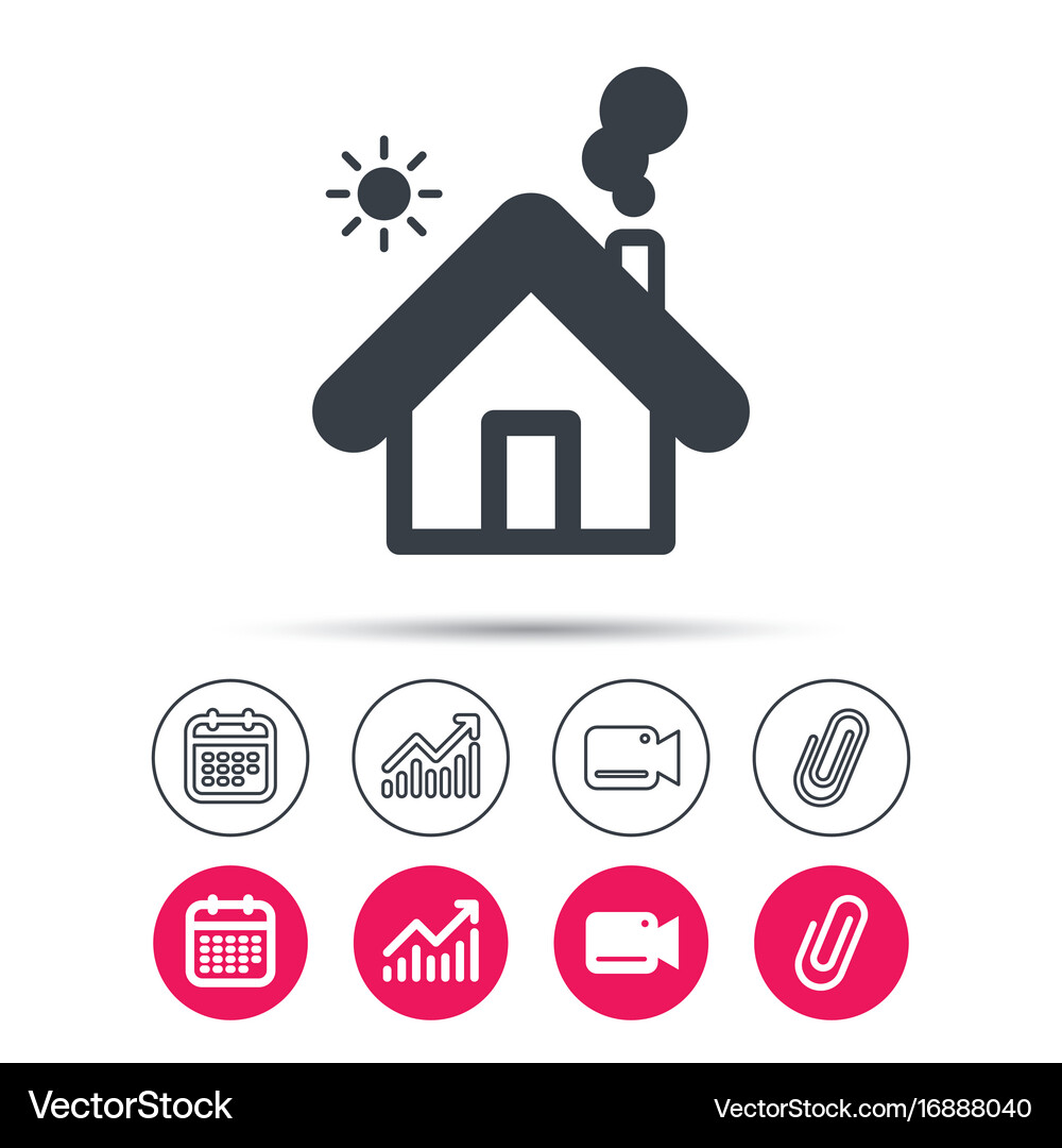 Home icon house building sign Royalty Free Vector Image