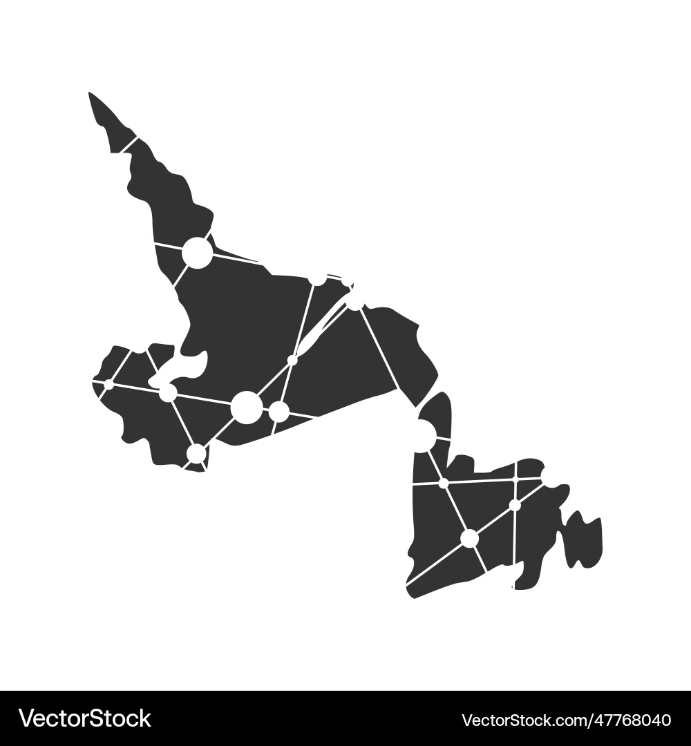 Map of newfoundland and labrador concept Vector Image