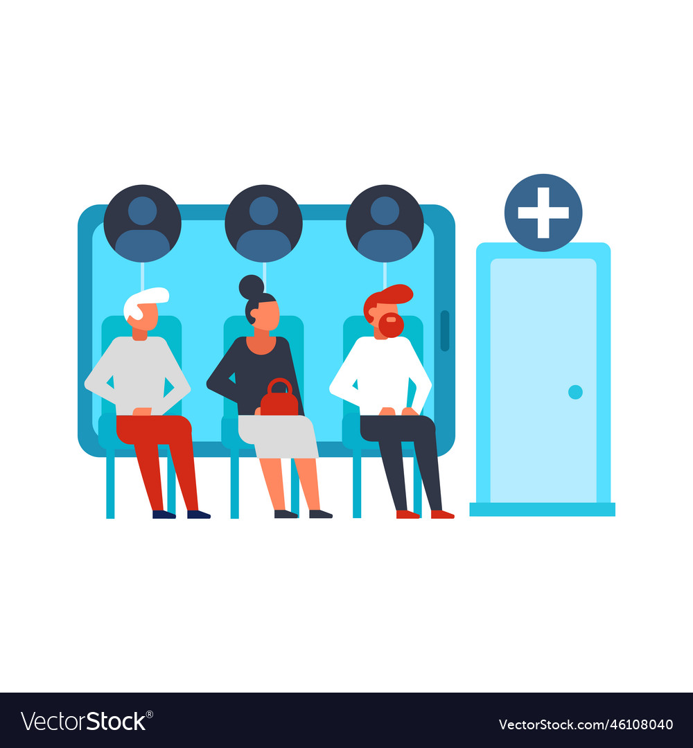 Online medicine queue composition Royalty Free Vector Image Online medicine queue composition Royalty Free Vector Image