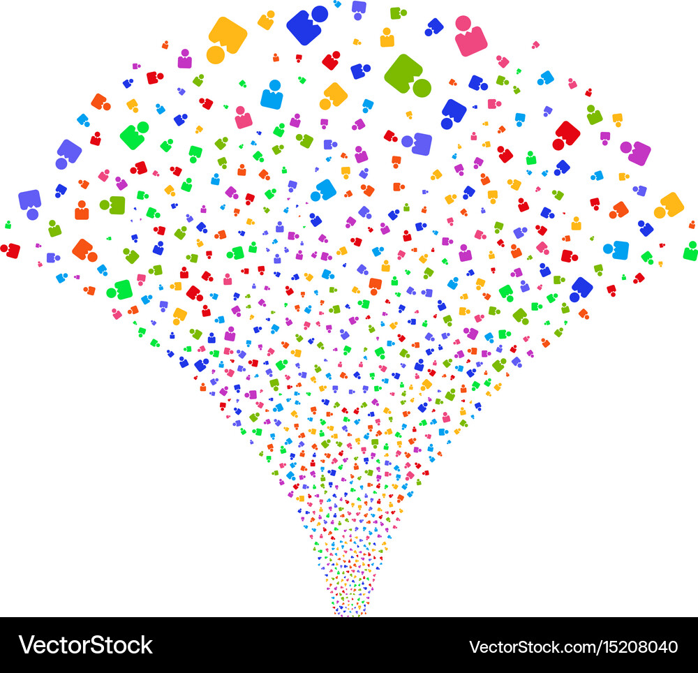 Person fountain stream Royalty Free Vector Image