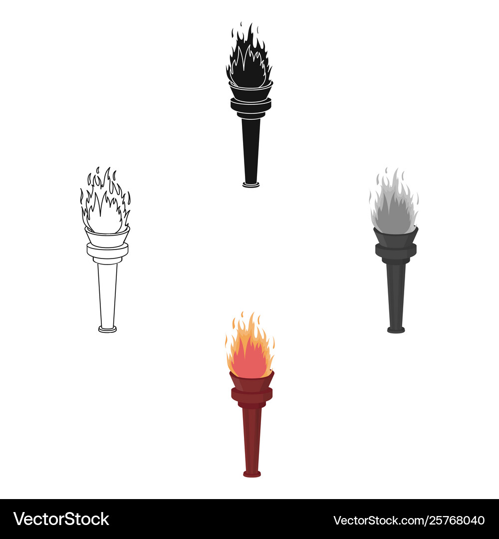 Street lamp in form a torch with an open Vector Image