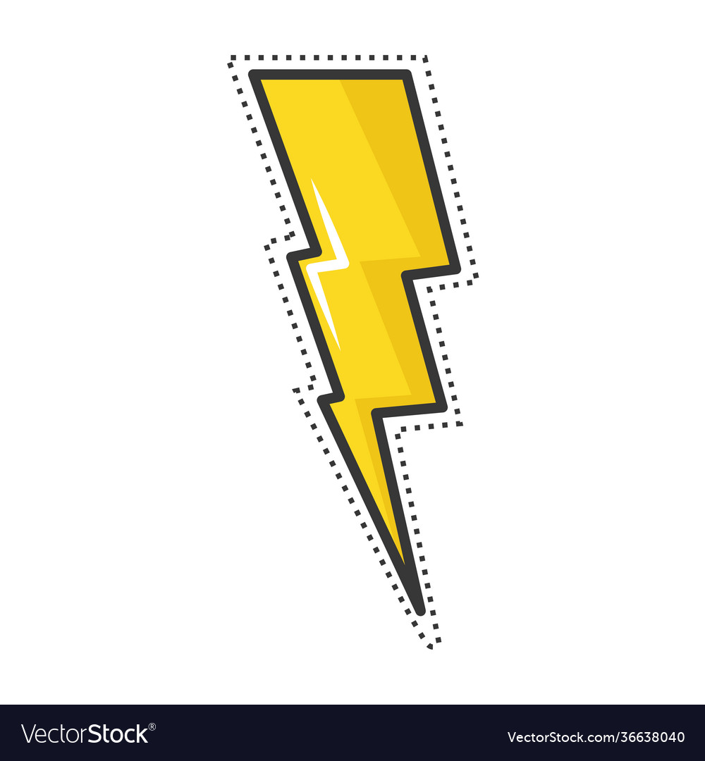 Thunder ray patch Royalty Free Vector Image - VectorStock