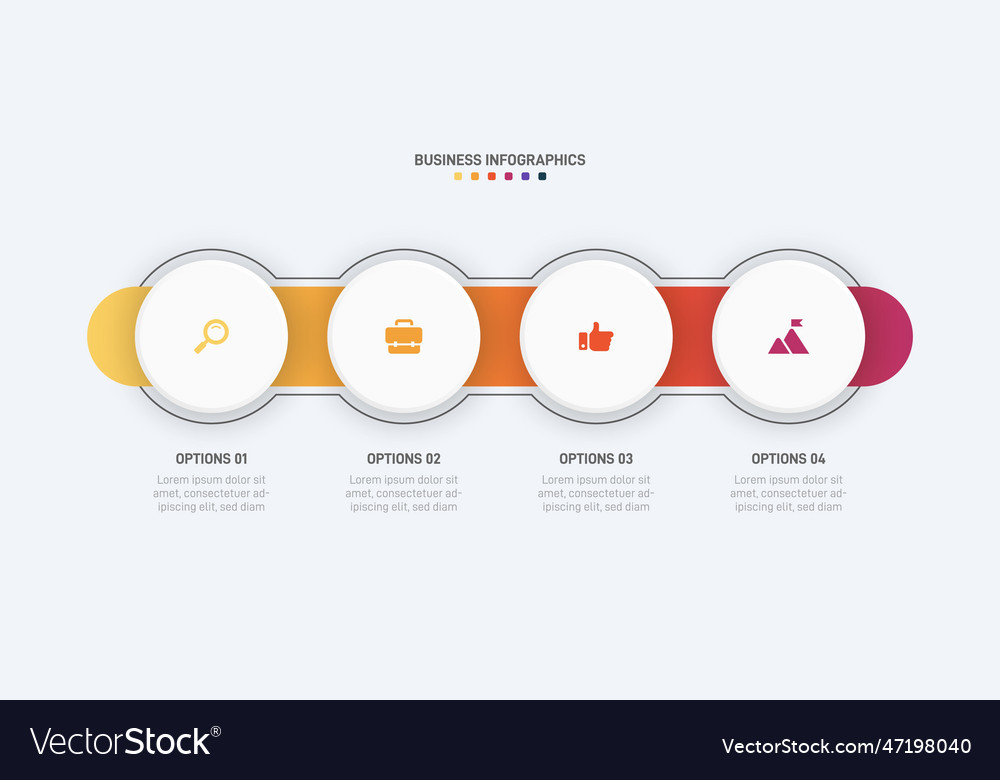 Timeline infographic with infochart modern Vector Image