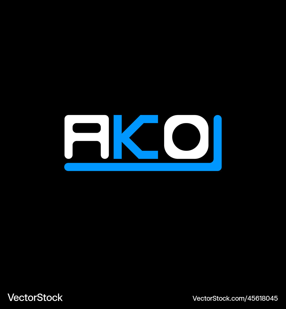 Ako letter logo creative design with graphic Vector Image