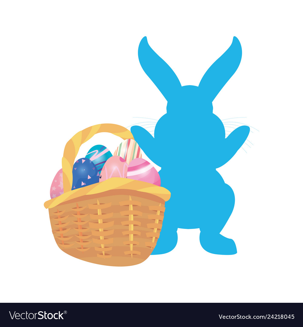 Bunny egg easter Royalty Free Vector Image - VectorStock