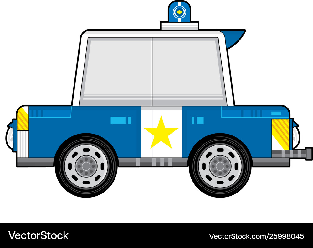 Cartoon police car Royalty Free Vector Image - VectorStock
