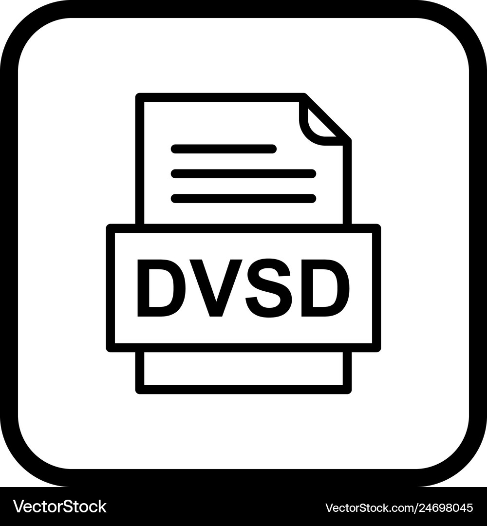 Dvsd file document icon Royalty Free Vector Image