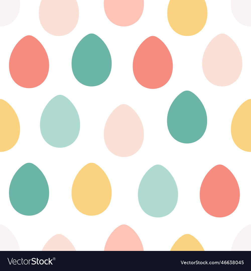 Easter eggs seamless pattern painted colorful Vector Image