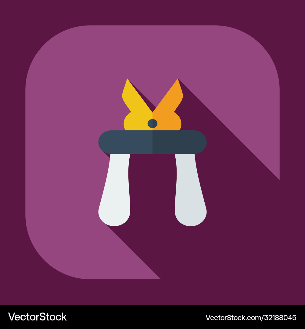 Flat modern design with shadow icons metal shears Vector Image