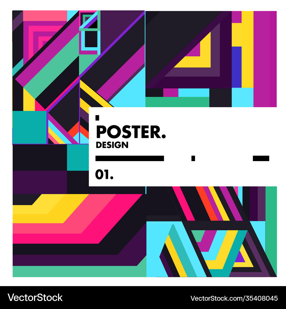 Geometric colorful pattern for poster and banner Vector Image
