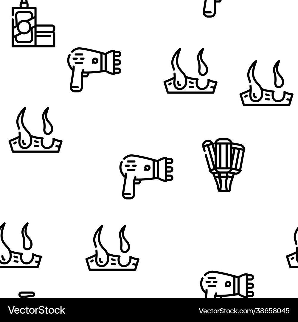 Healthy hair treatment seamless pattern Royalty Free Vector