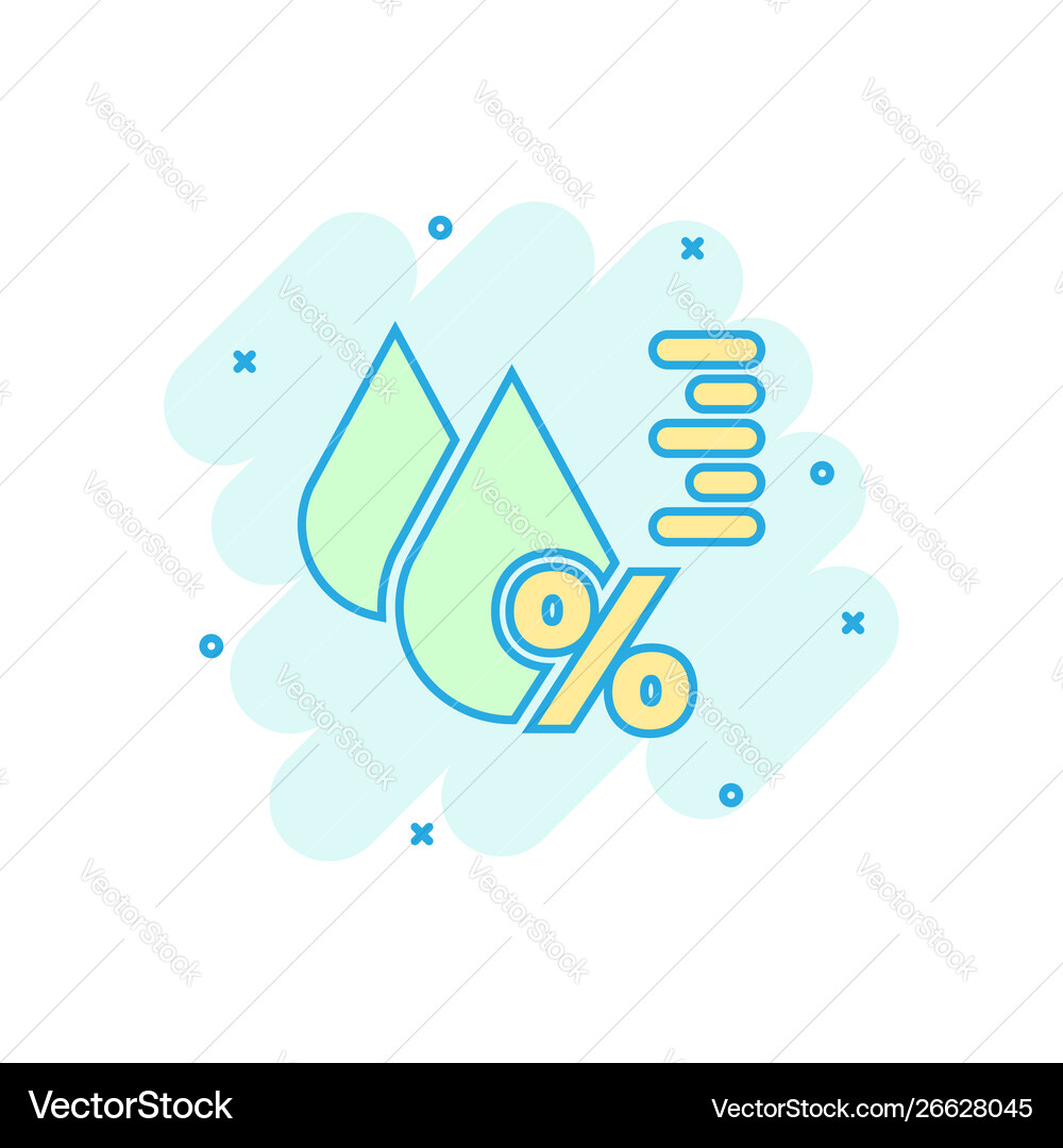Humidity icon in comic style climate cartoon Vector Image