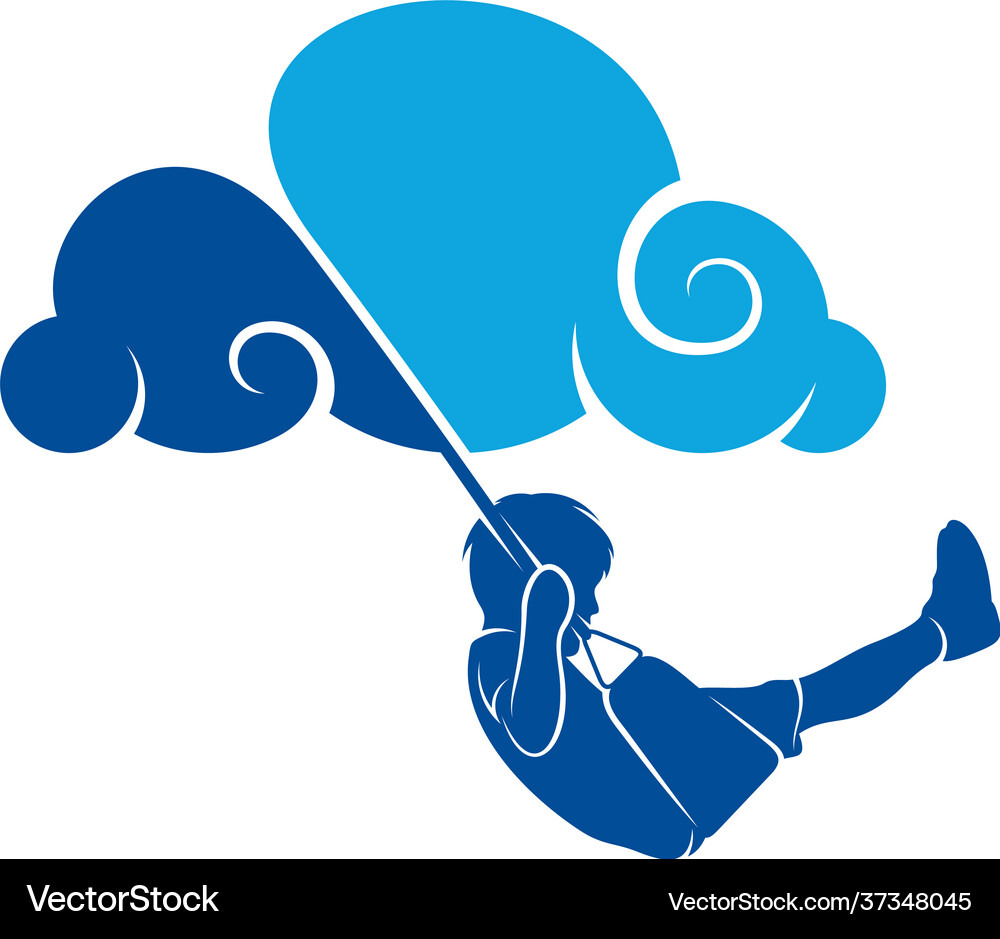 Kids dream logo design creative dream logo Vector Image