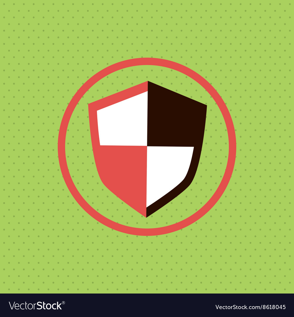 Security system shield concept warning Royalty Free Vector