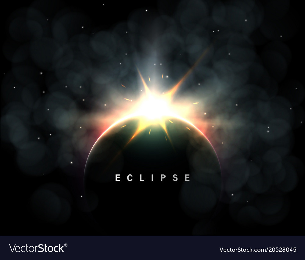 Space eclipse background Royalty Free Vector Image