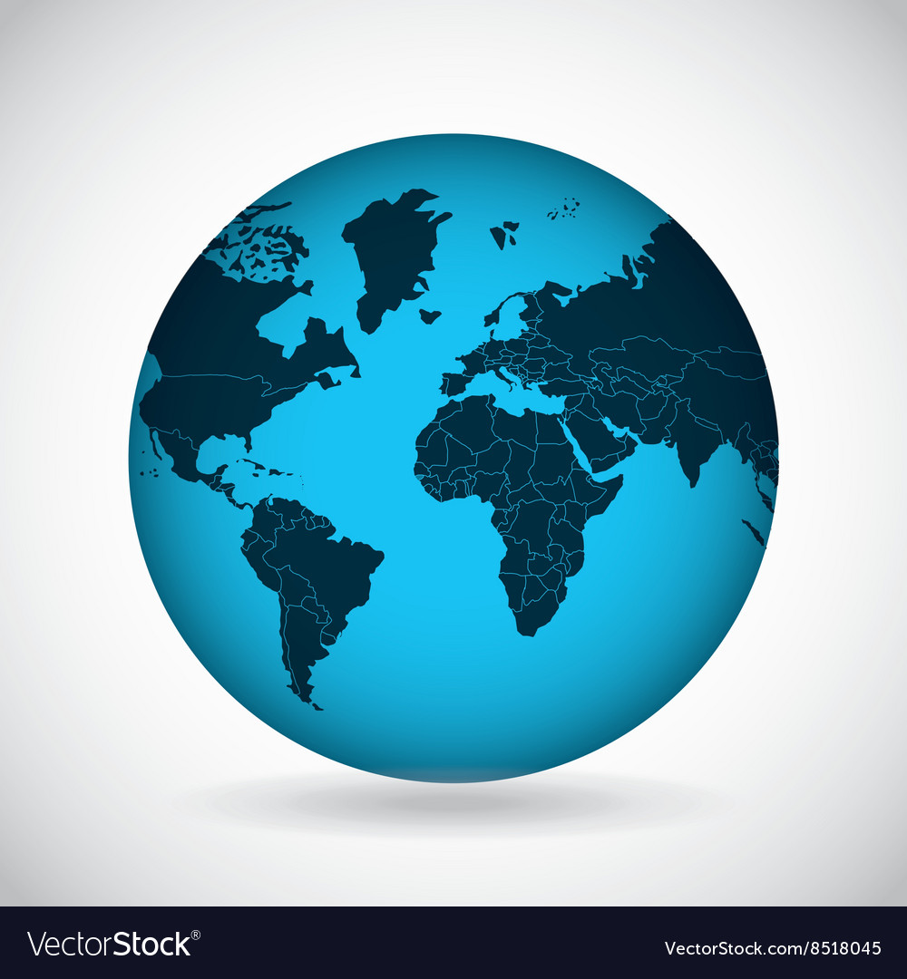 World map design Royalty Free Vector Image - VectorStock