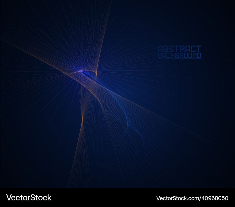 Abstract colorful lines on dark background Vector Image