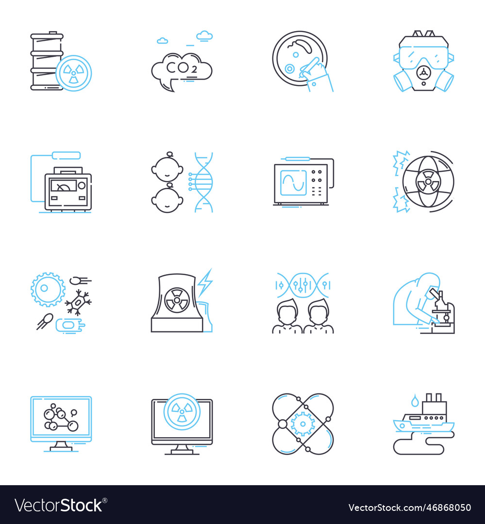 Aerospace engineering linear icons set avionics Vector Image Aerospace engineering linear icons set avionics Vector Image