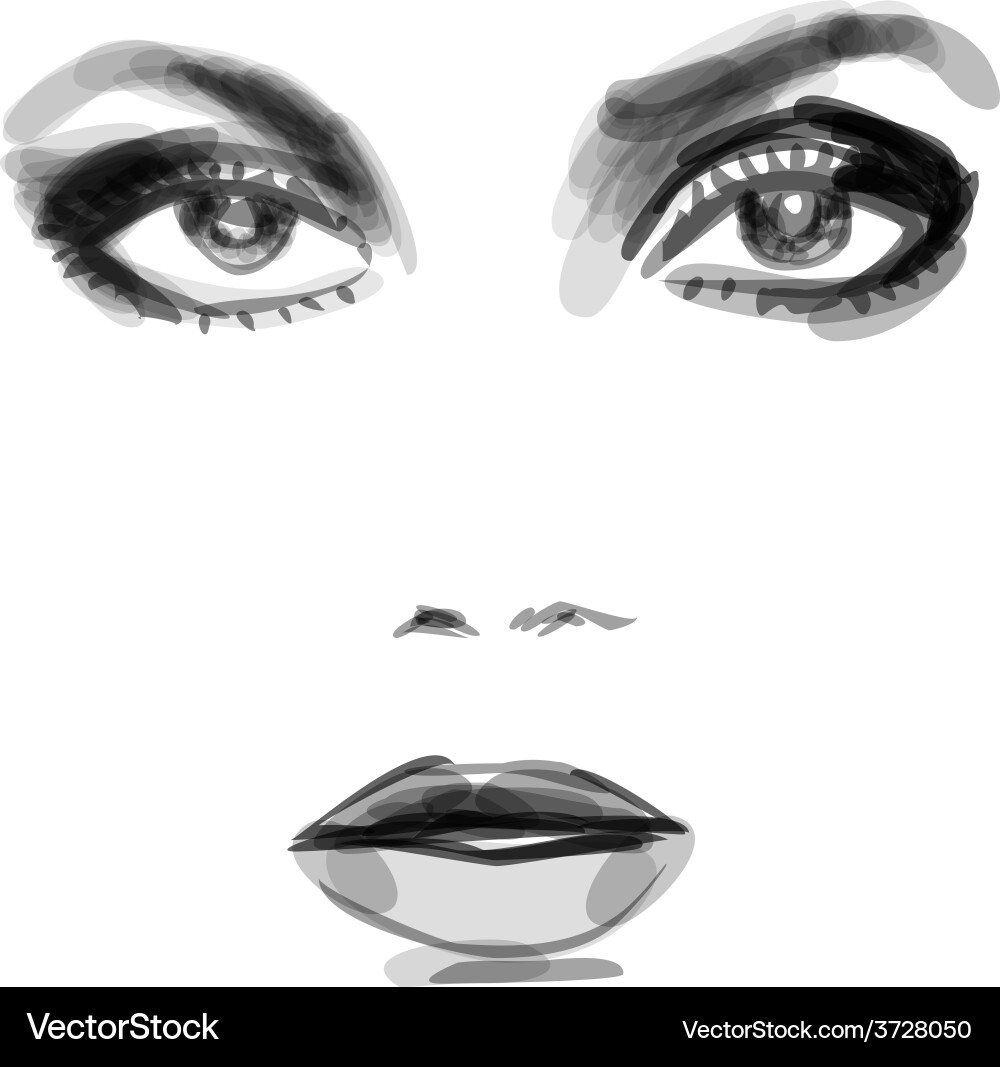 Beautiful woman face Royalty Free Vector Image