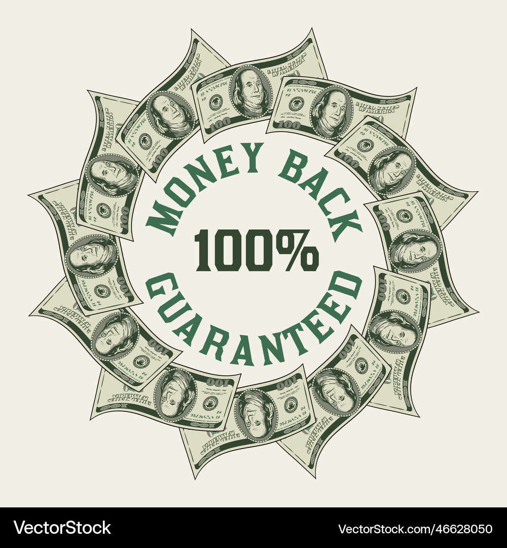 Circular money frame with us dollar bills Vector Image