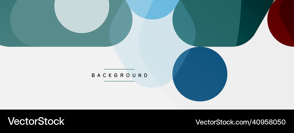 Color bubbles and rounded geometric shapes Vector Image