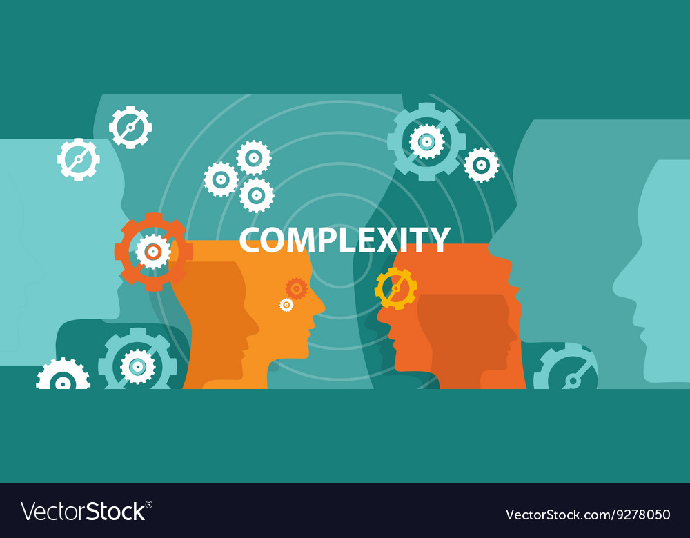 Complexity concept head Royalty Free Vector Image