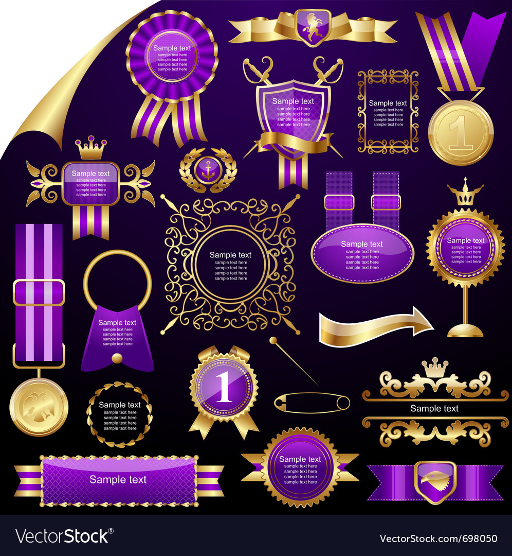 Heraldry design elements Royalty Free Vector Image