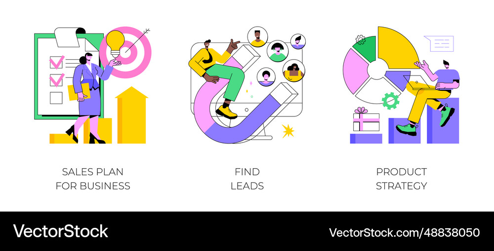 Marketing plan and business strategy abstract Vector Image