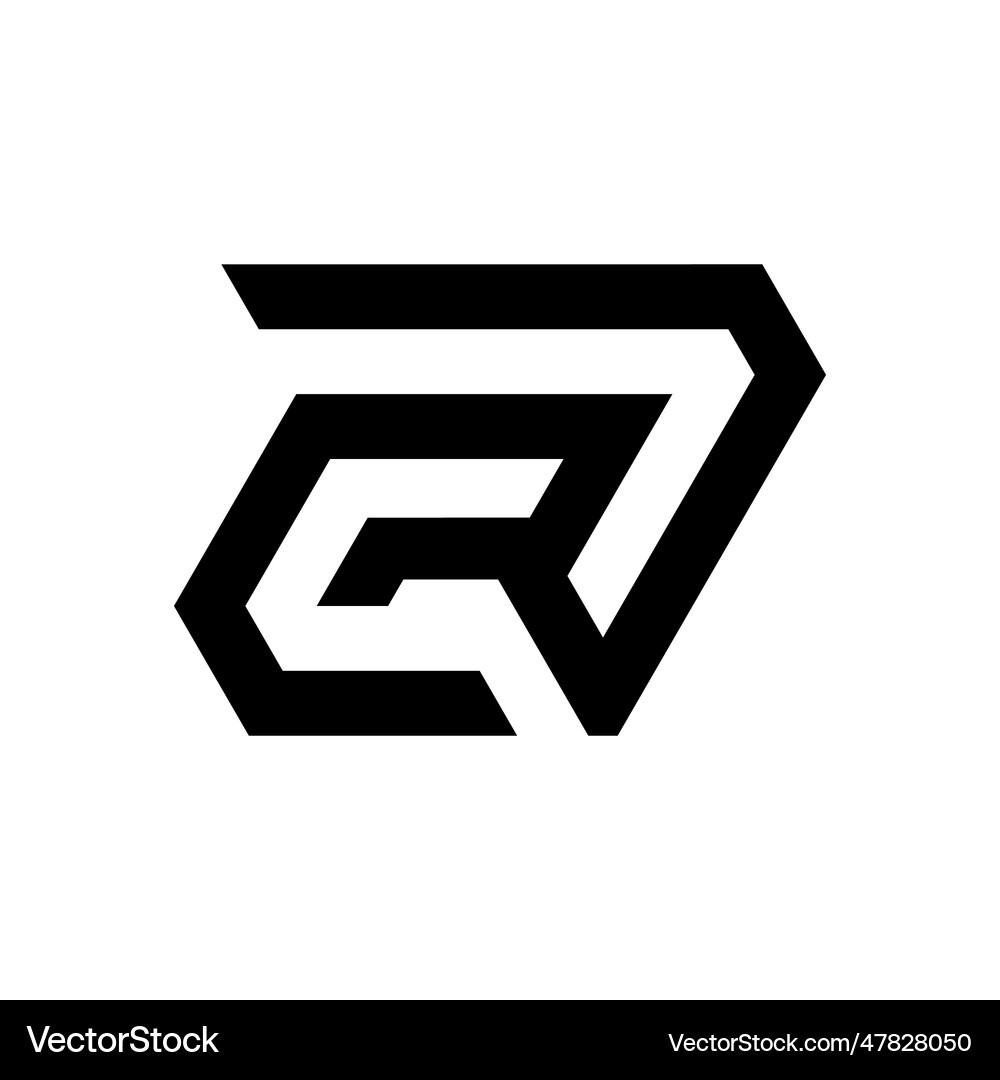 Modern R Letter Logo - Minimalist Style Royalty Free Vector