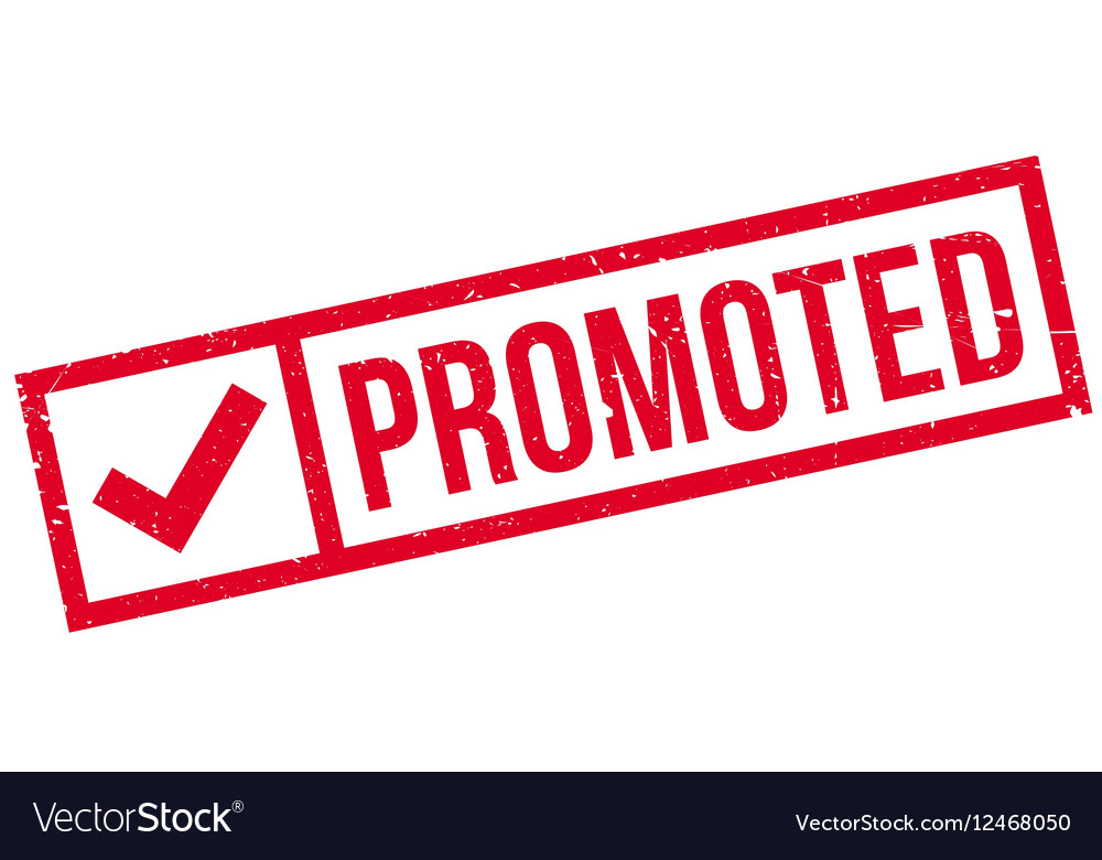 Promoted rubber stamp Royalty Free Vector Image