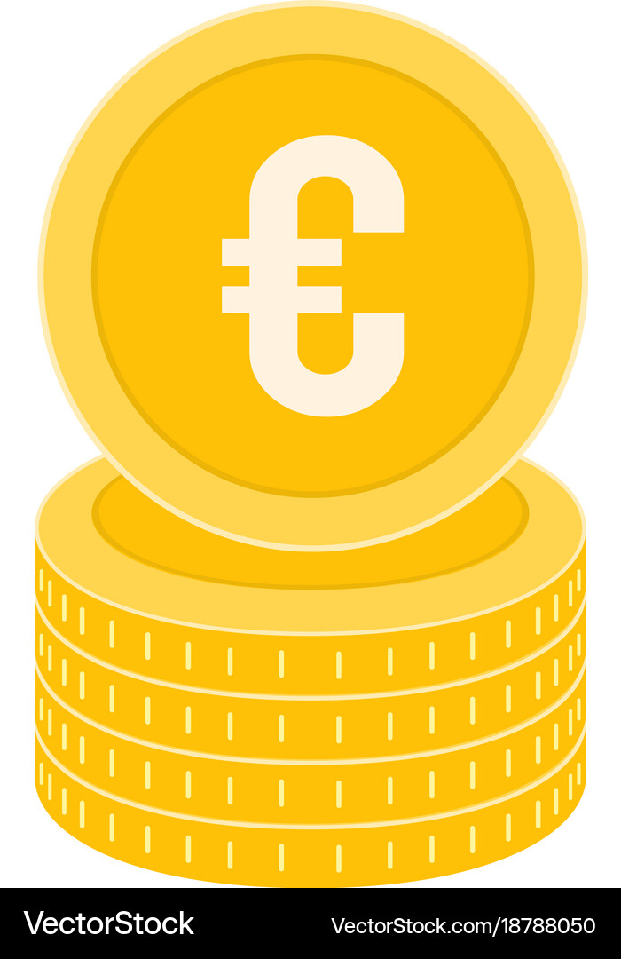 Realistic coin icon design template gold Vector Image