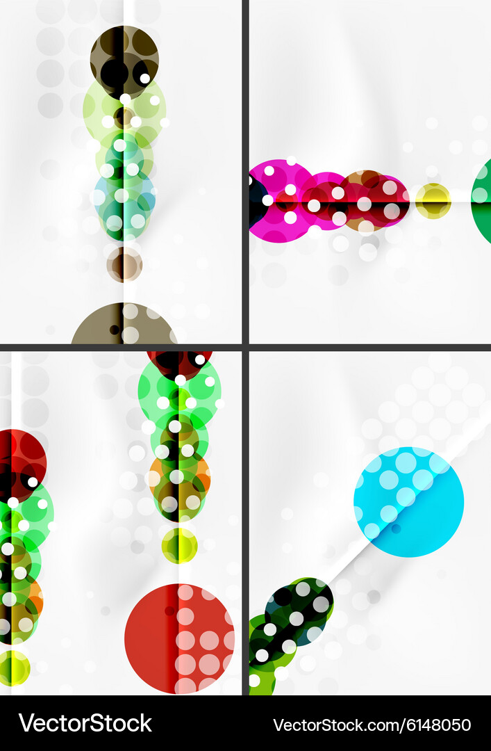 Set of circle shape design abstract backgrounds Vector Image