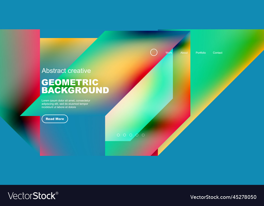 Triangles with fluid gradients abstract landing Vector Image
