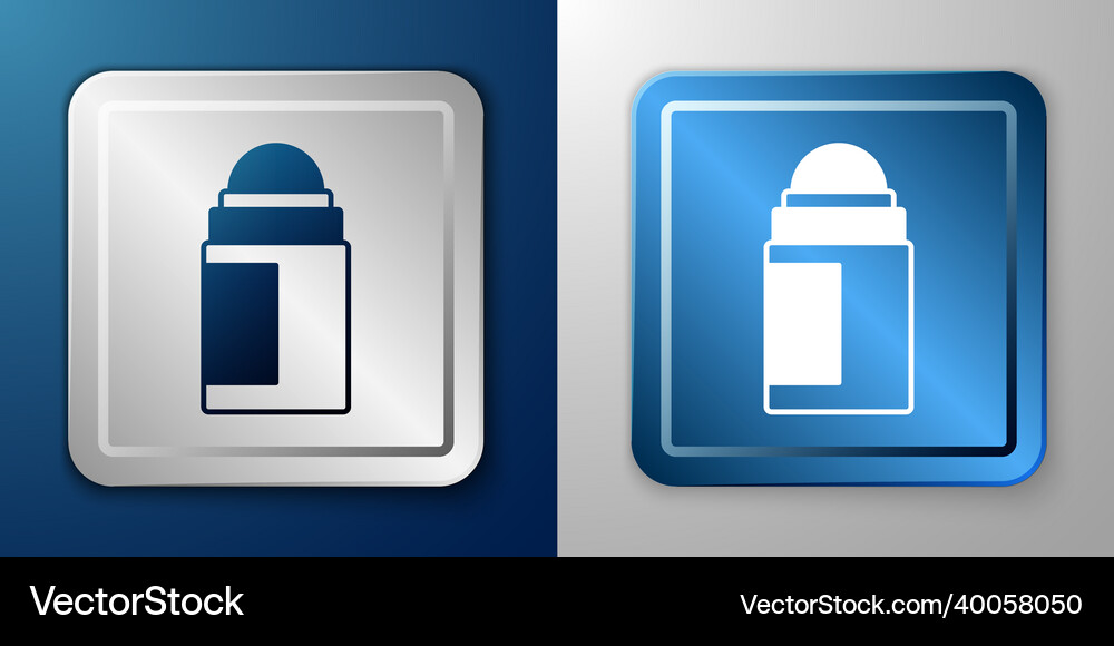 White antiperspirant deodorant roll icon isolated Vector Image