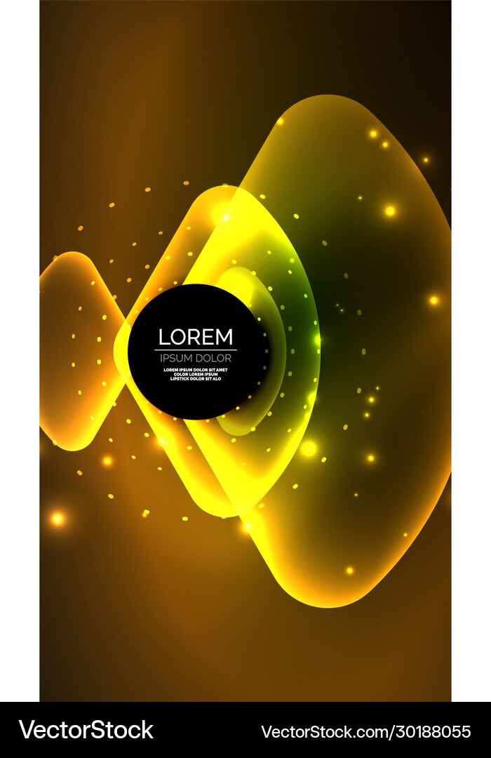 Glowing neon shiny transparent abstract geometric Vector Image