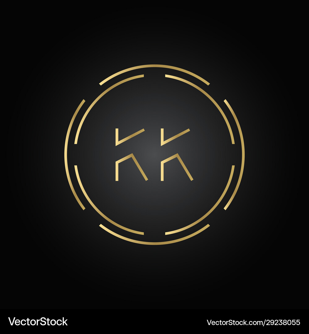 Initial alphabet kk logo design template abstract Vector Image