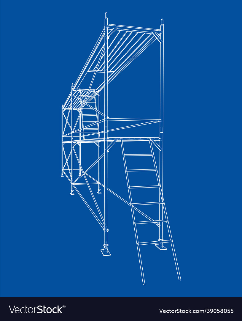 Prefabricated Scaffolding Royalty Free Vector Image