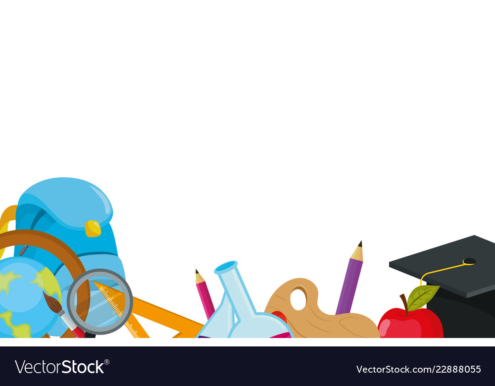 Study elements cartoon Royalty Free Vector Image
