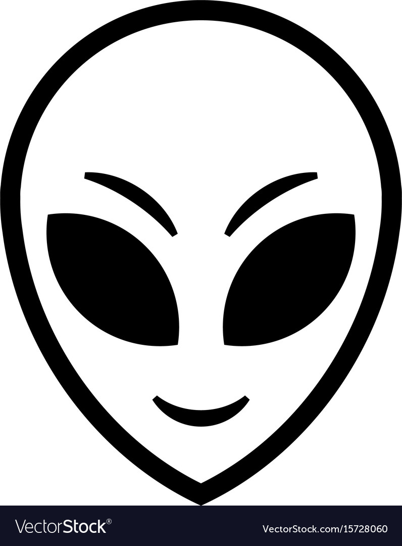 Alien head Royalty Free Vector Image - VectorStock