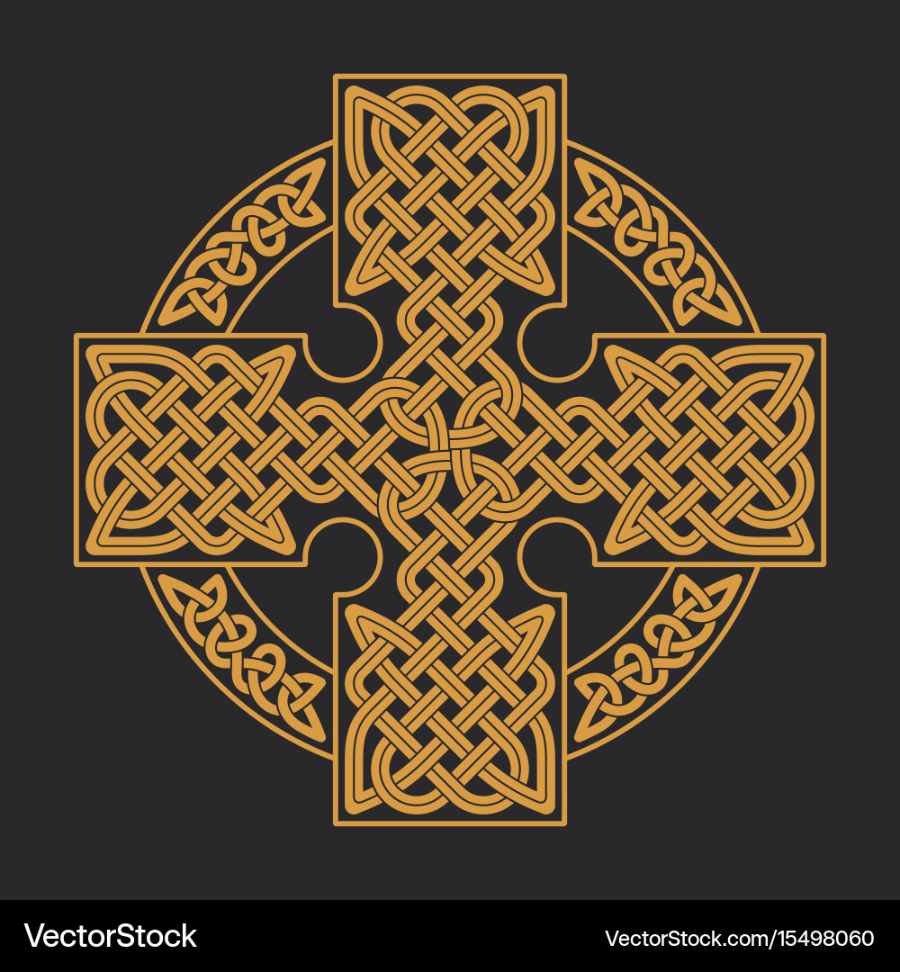Celtic cross ethnic ornament geometric Royalty Free Vector