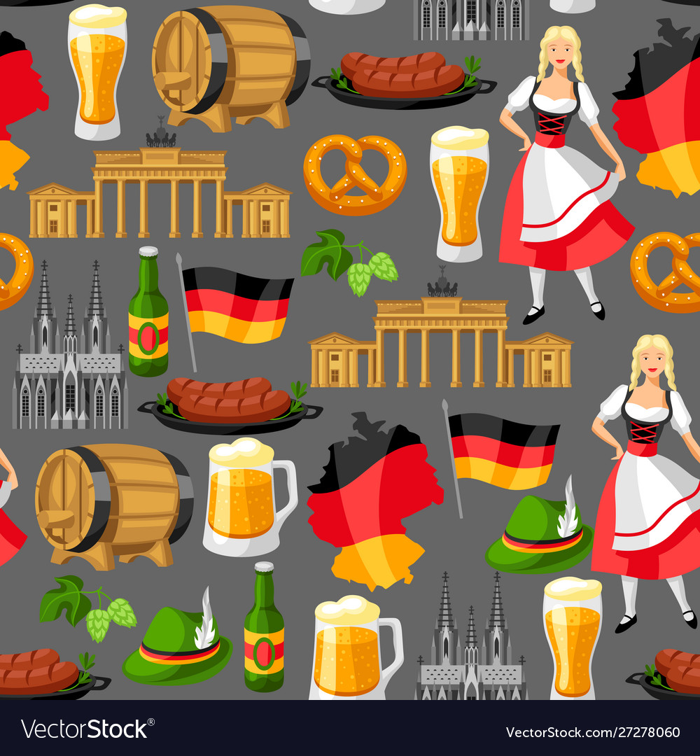 German seamless pattern germany national Vector Image