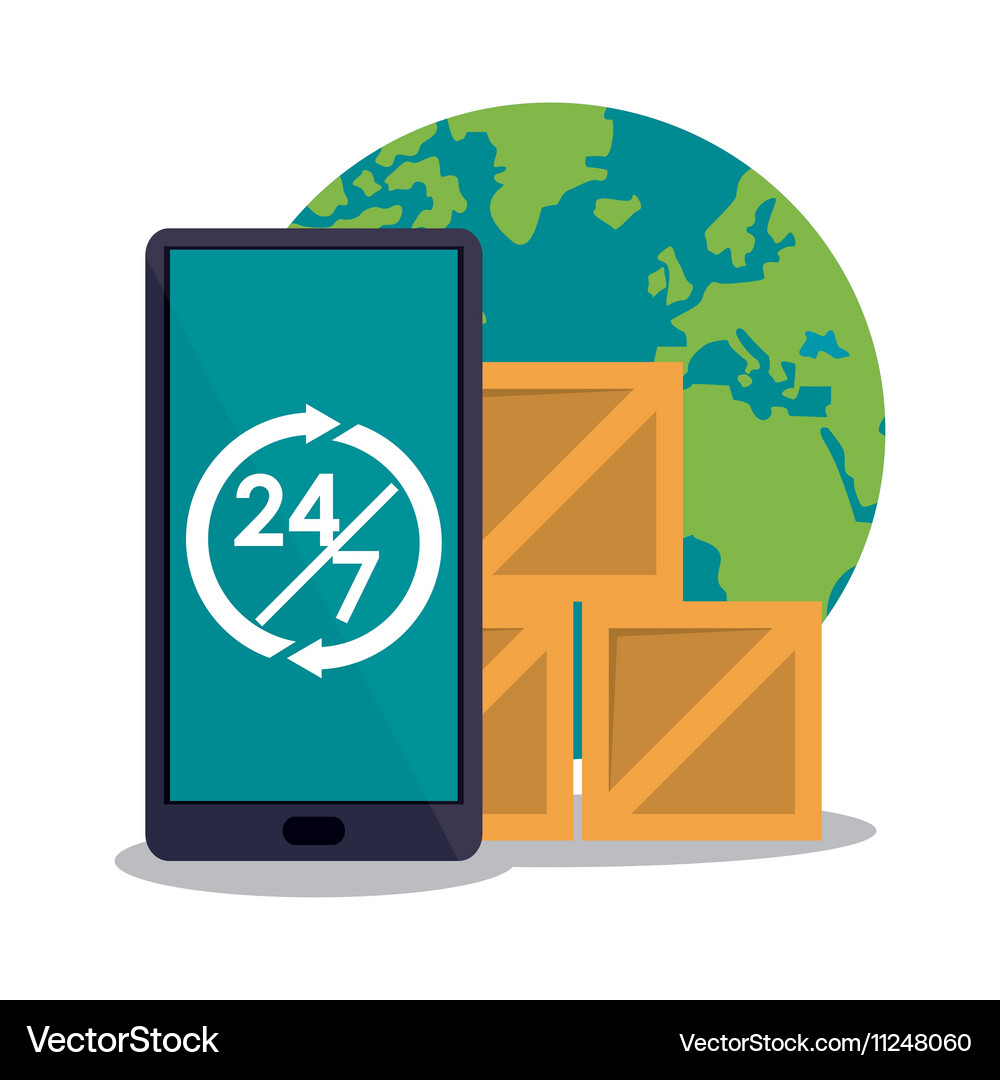 Smartphone and delivery design Royalty Free Vector Image