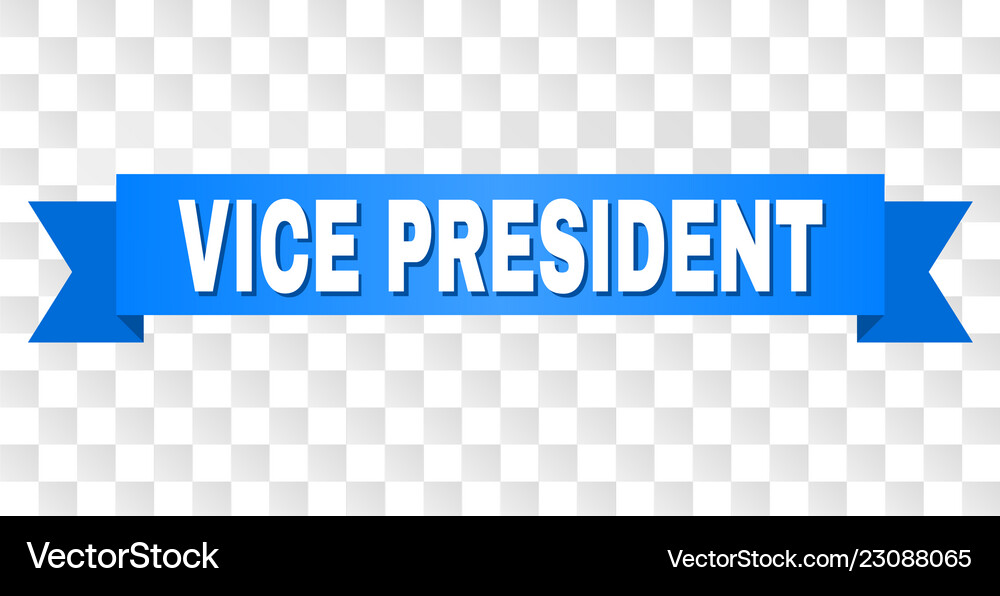 Blue tape with vice president text Royalty Free Vector Image