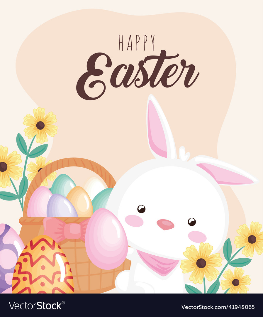 Happy easter postcard Royalty Free Vector Image