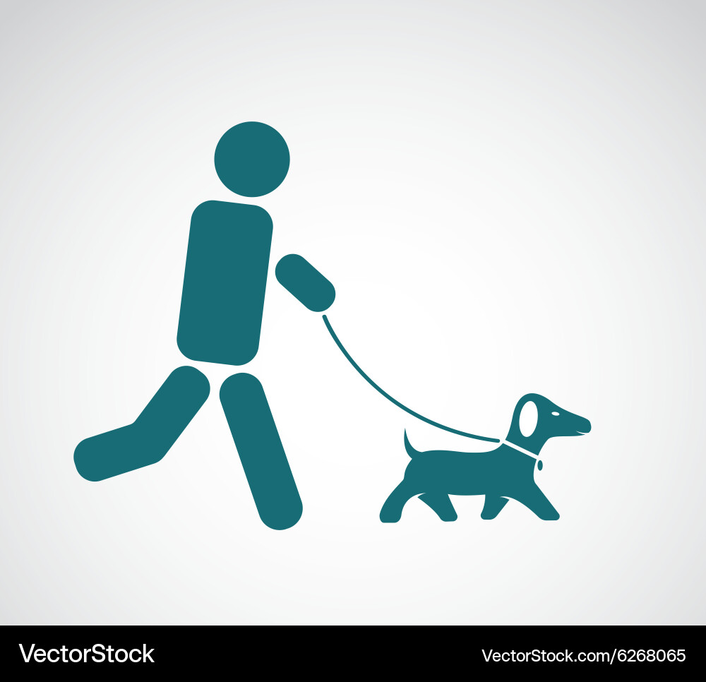 Image of an walking dog Royalty Free Vector Image