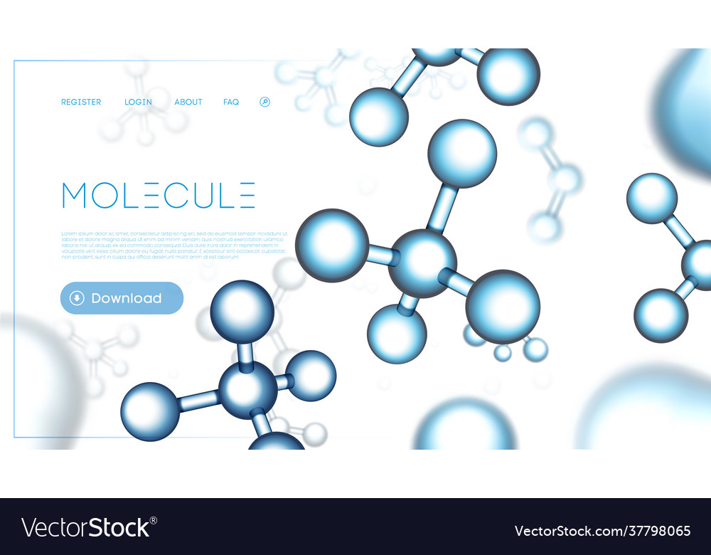 Molecular particles background compounding Vector Image
