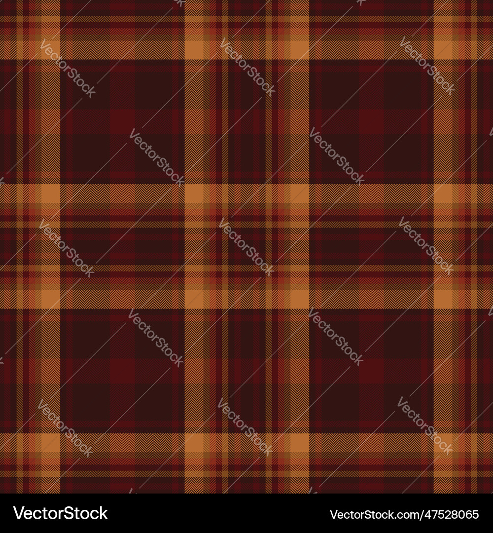 Plaid seamless pattern in red check fabric Vector Image