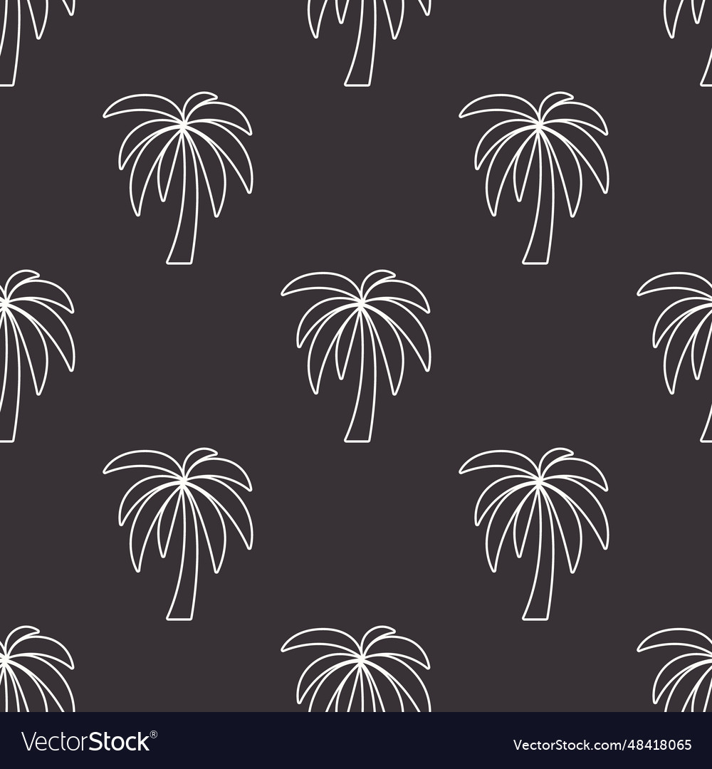 Seamless pattern with palm trees tree Royalty Free Vector