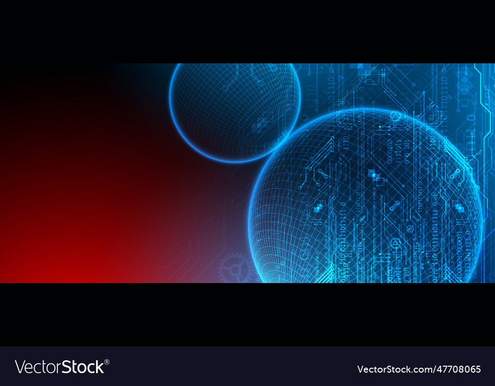 Sphere theme digital technology background Vector Image