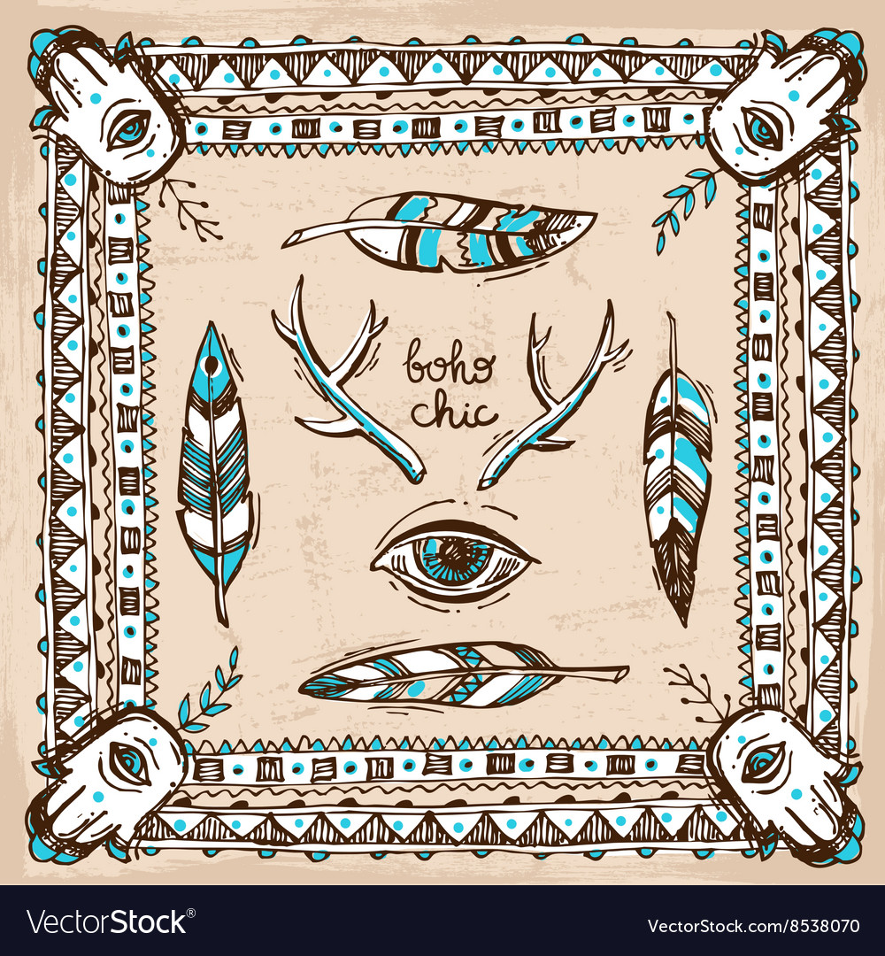 Boho Royalty Free Vector Image - VectorStock